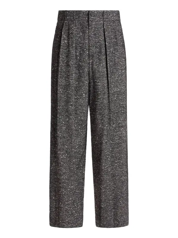 Dolce & Gabbana Textured Wool Blend Trousers - Multicolor