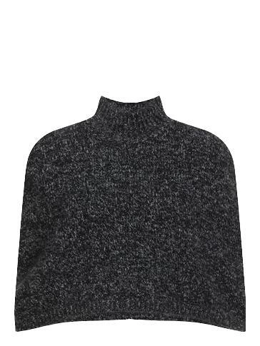 KONTATTO Cape Size Acrylic, Polyester, Mohair Wool, Wool, Elastane - Black