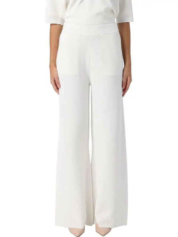 Max Mara High-waisted Wide Leg Knit Wool Trousers - Brown