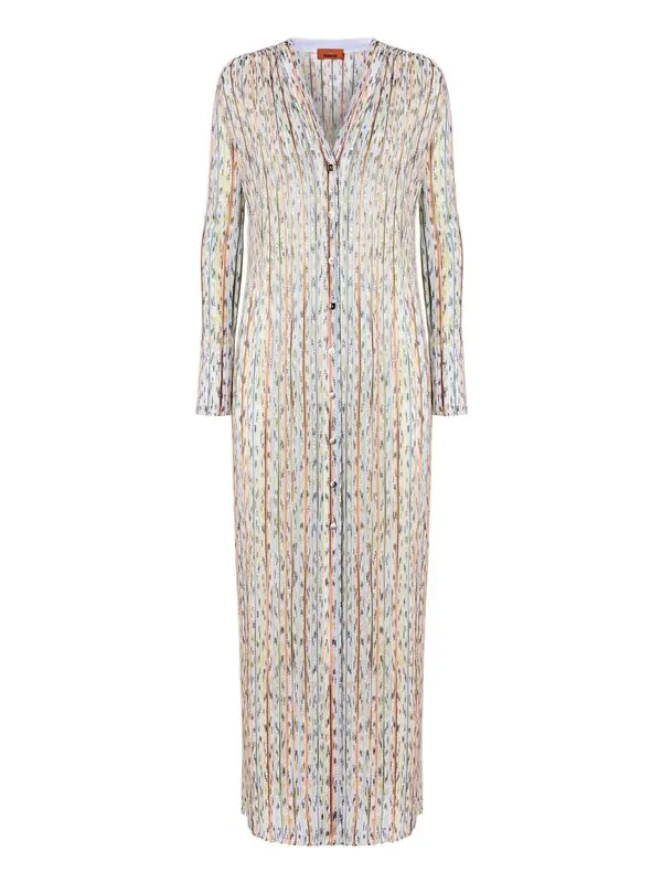 Missoni Cardigan In Ribbed Viscose Blend With Sequins - Multicoloured
