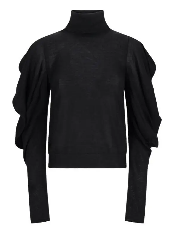 Blumarine Long-sleeved Sweater - Black