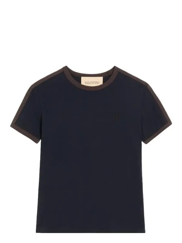 Valentino Garavani Vlogo Embroidered Crewneck T-shirt - Black