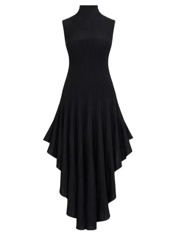 Alaïa Sculptural Pointed-corner Dress - Black