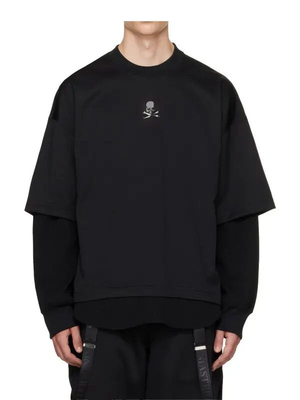 MASTERMIND WORLD Layered-look Pullover Sweatshirt - Black