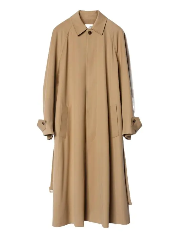 Celine Fluid Balmacan In Gabardine - Camel