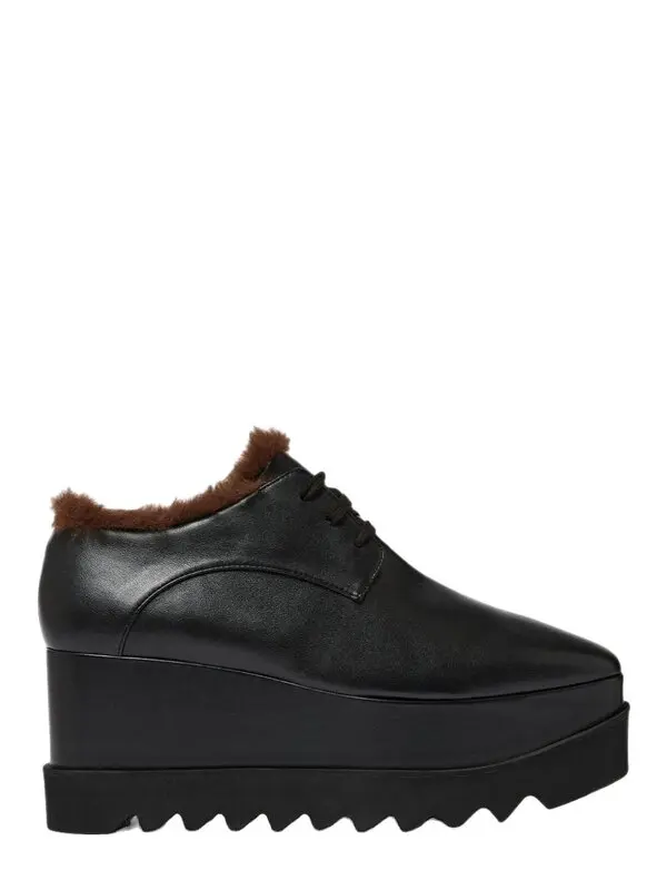 Stella McCartney Elyse Faux-fur Lace-up Shoes - No
