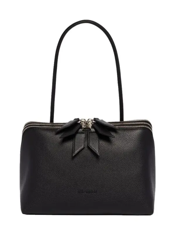 Attico Laltra Grained Shoulder Bag - Black