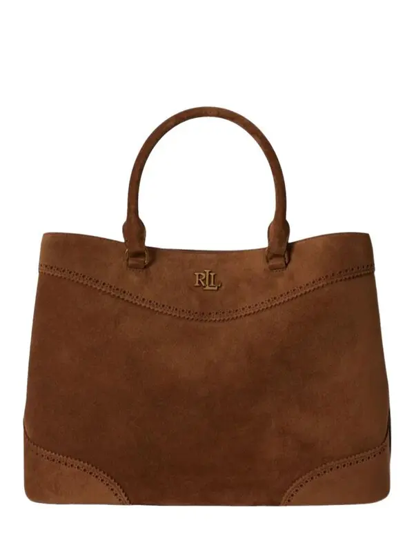Ralph Lauren Large Marcy Suede Tote Bag - Brown