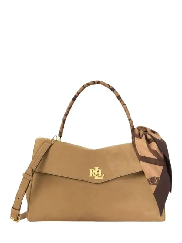 Ralph Lauren Small Farrah Suede Tote Bag - Brown