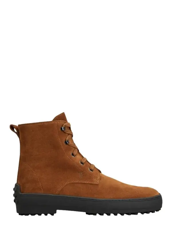 TOD'S Winter Gommino Ankle Boots In Suede - Brown