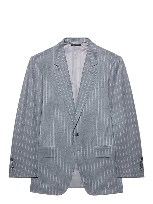 TOM FORD Pinstripe Twill Flannel Colbert Jacket - No