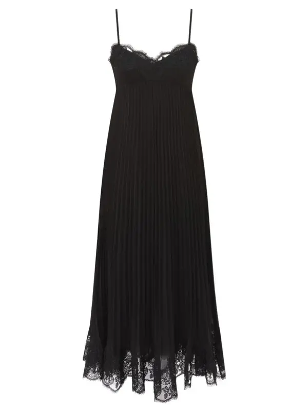 Zimmermann Pleated Slip Dress - Black