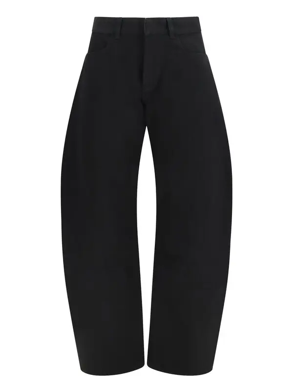Alaïa Low Rise Rounded Jeans - Black
