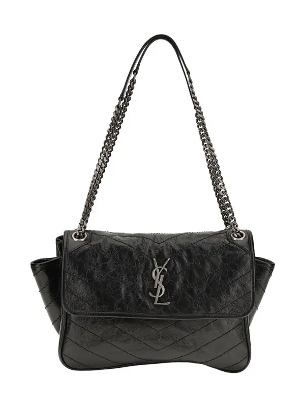 Saint Laurent Niki Tripouch Shoulder Bag - Black