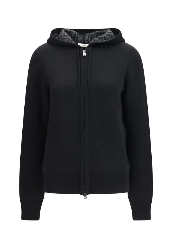 Fendi Ff Zucca Cashmere Sweater - Black