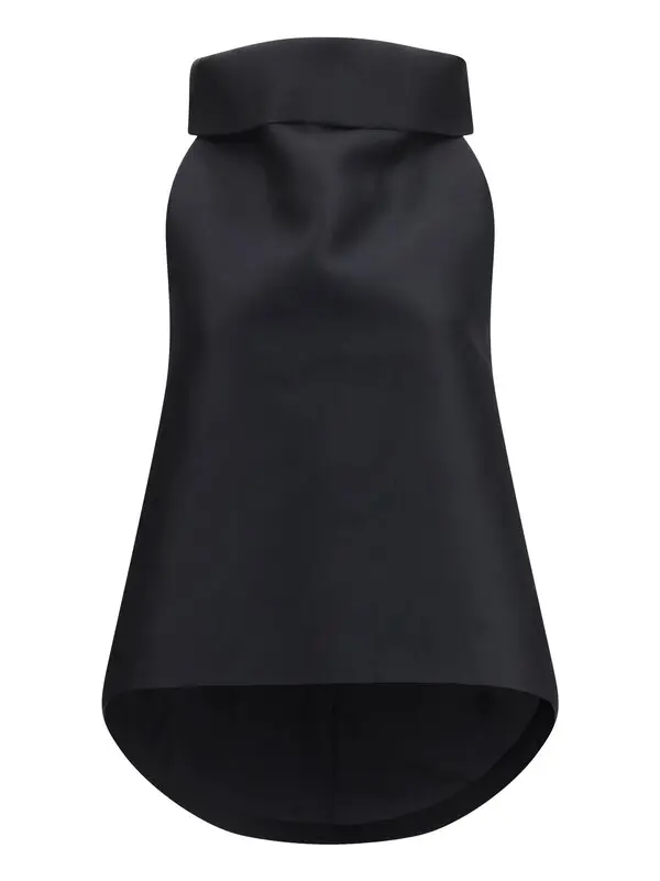 Balenciaga High Neck Top - Black
