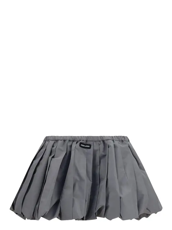 Miu Miu Balloon Mini Skirt - Gray