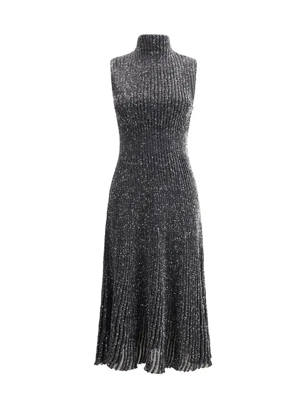 Alaïa Sequined Midi Dress - Gray