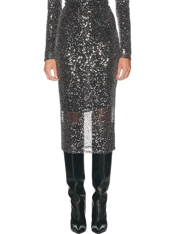 Isabel Marant Étoile Nejany Skirt In Metallic - Silver