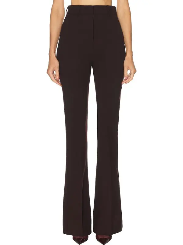 Sportmax Febe Long Trouser In Wine - Plum