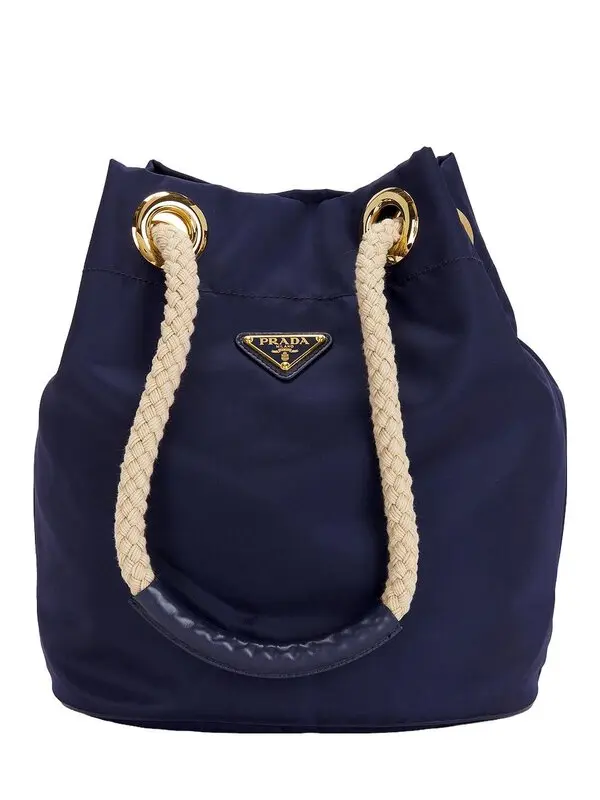 Prada Mariner Re-edition Bucket Tote Bag In Navy - Baltic Blue