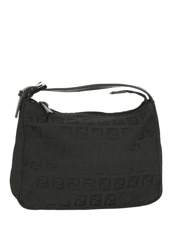 Fendi Zucchino Vanity Handbag - Black