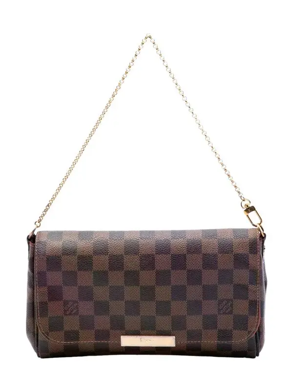 LOUIS VUITTON 2015 Damier Ebene Favorite Mm Satchel - Brown