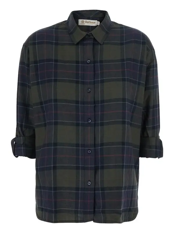 Barbour Elishaw Regular-fit Classic Collar Cotton Shirt With Embroidered Logo - Brown