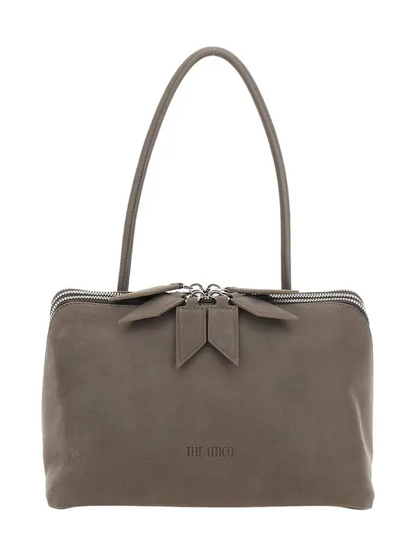 Attico Nabuck Shoulder Bag - Beige