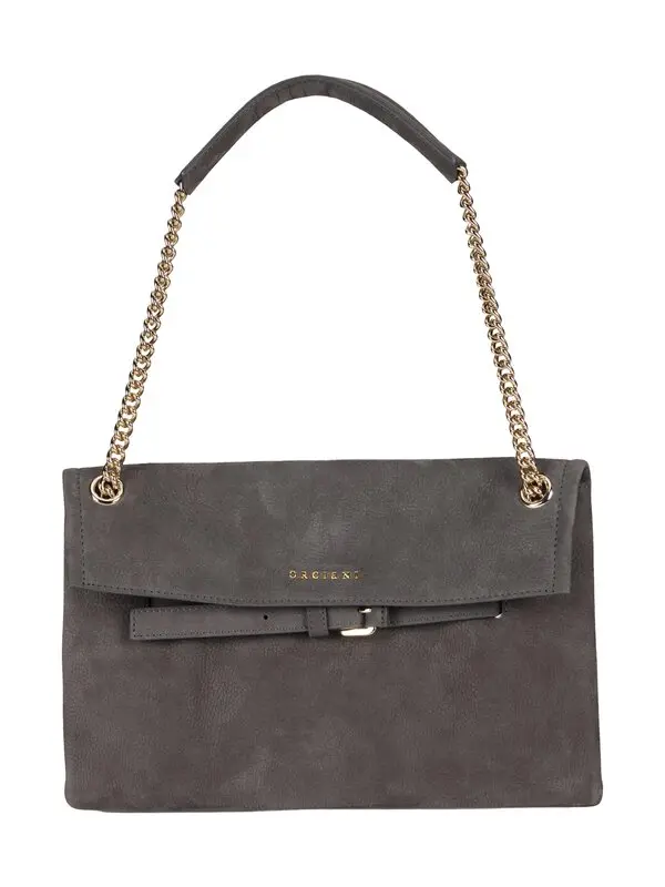 Orciani Venus Nabucco Small Leather Shoulder Bag - Grey