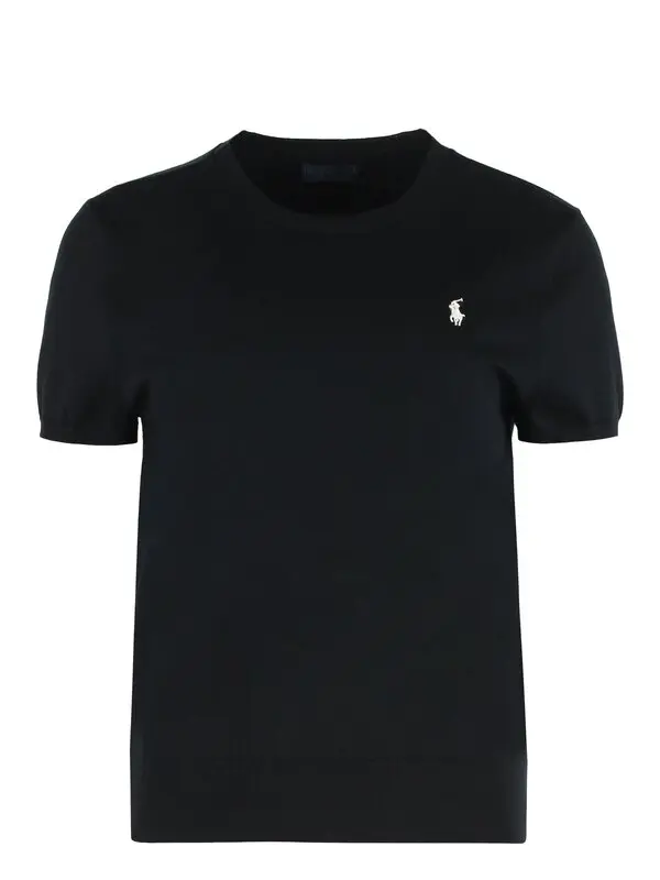 Polo Ralph Lauren Lightweight Short Sleeve Pullover Sweater - Black