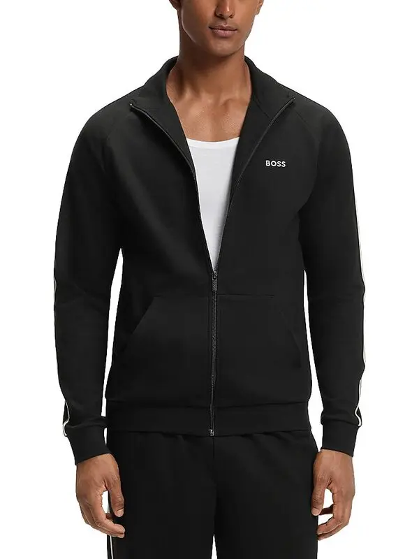 BOSS Iconic Cotton Zip Jacket - Black