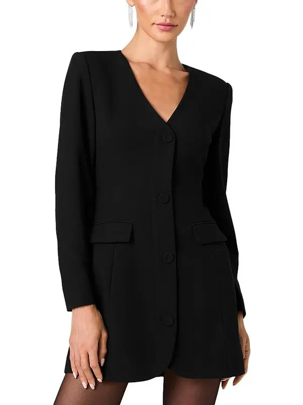 French Connection Azra Twill Cinched Blazer Dress - Black