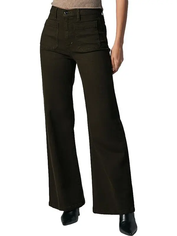 Joe's Jeans The Mia Patch Pocket High Rise Wide Leg Jeans - Olive
