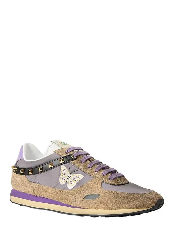 Valentino Garavani Butterfly Low Top Sneaker - Camel Multi