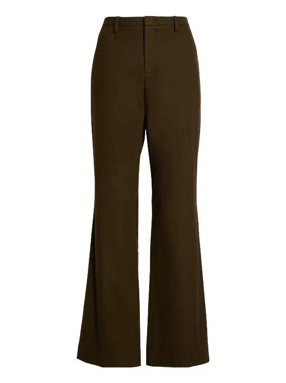 Vince Simone Wool Blend Soft Flannel Pants - Cypress