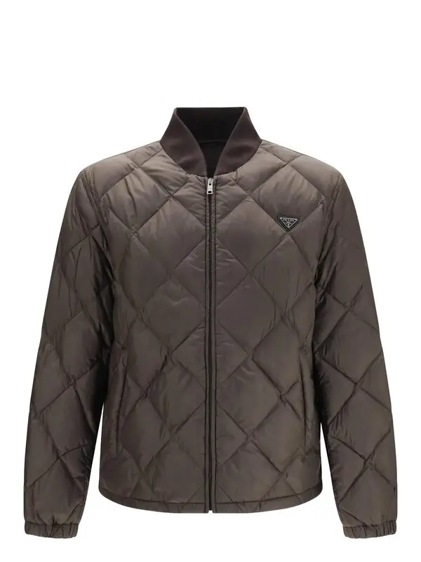 Prada Short Re-nylon Down Jacket - Green