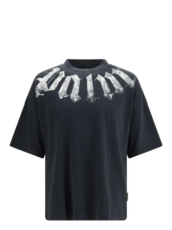 Palm Angels Big Neck Logo T-shirt - Black