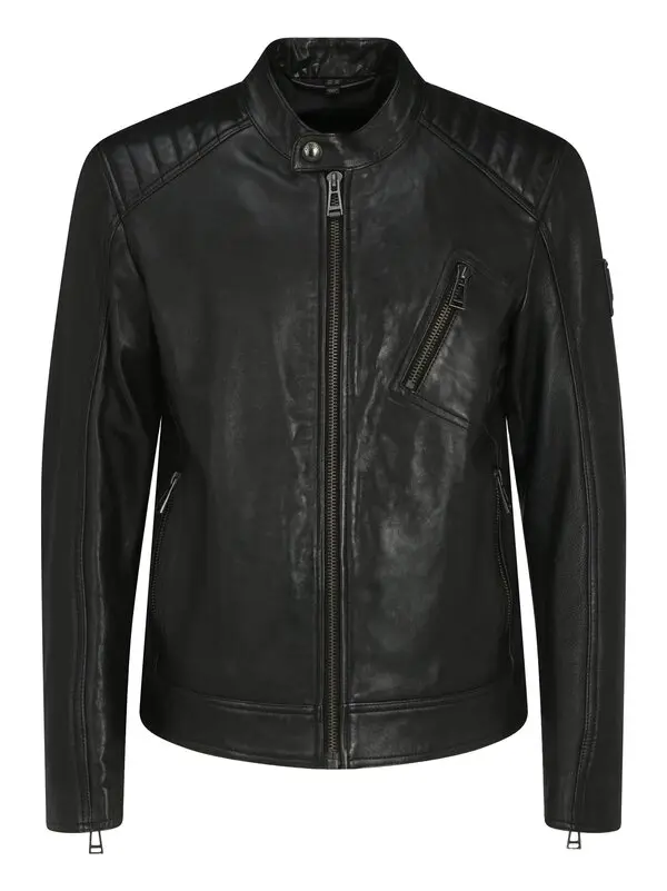 Belstaff Lambskin V Racer Jacket - Black