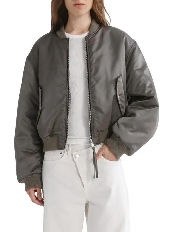 AGOLDE Frankie Reversible Bomber Jacket - Fern