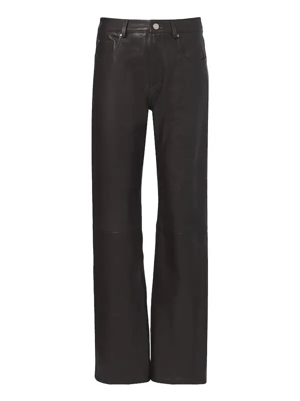 ARMA Jean Leather Straight Pants - Brown