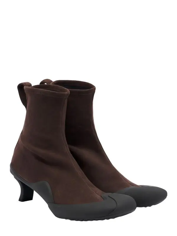 Loewe Dive Suede Ankle Boots - Brown
