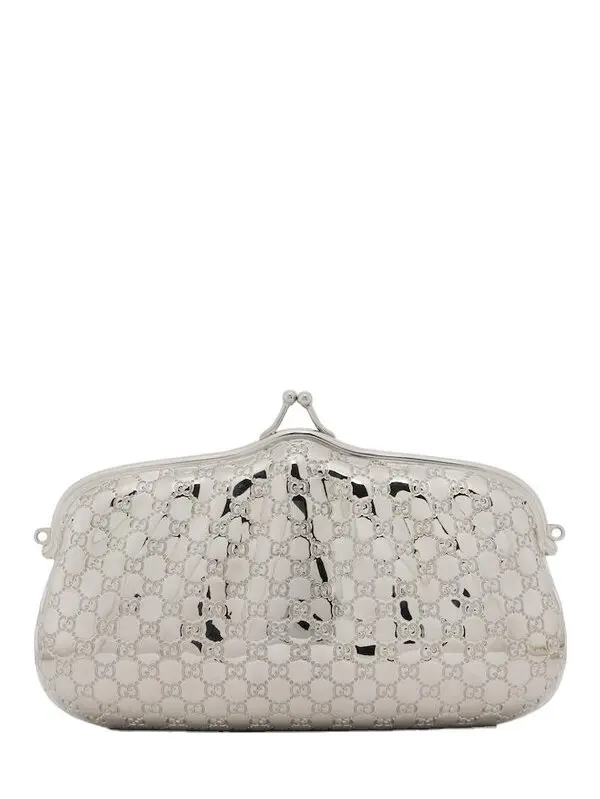 Gucci Gg Mini Clutch - Silver