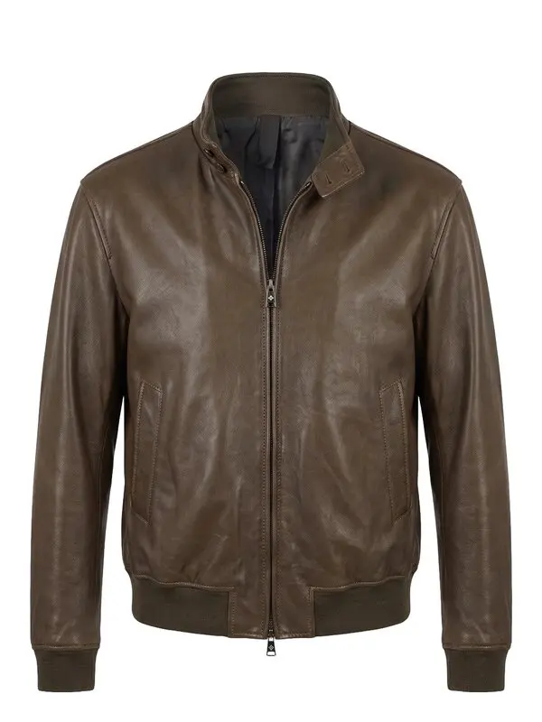 Tagliatore Ice` Leather Jacket - Multicolor