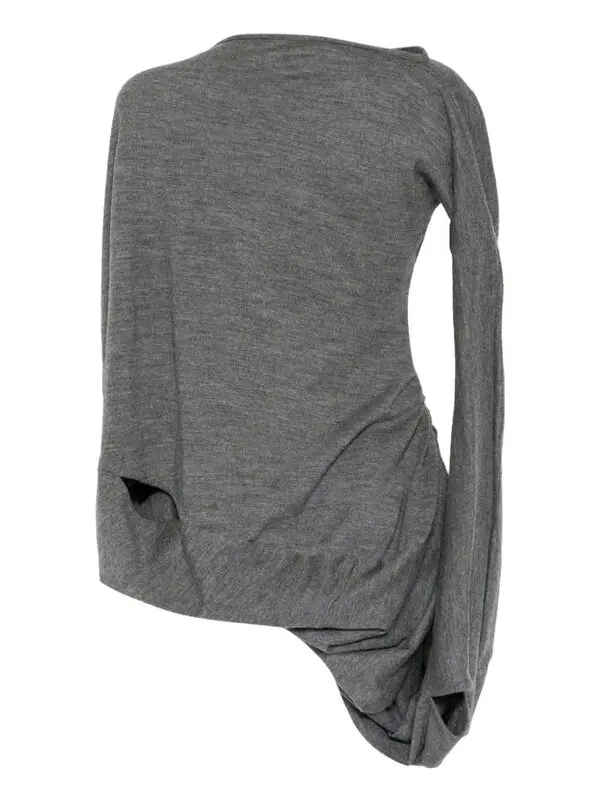Junya Watanabe Asymmetric Draped Sweater - Grey