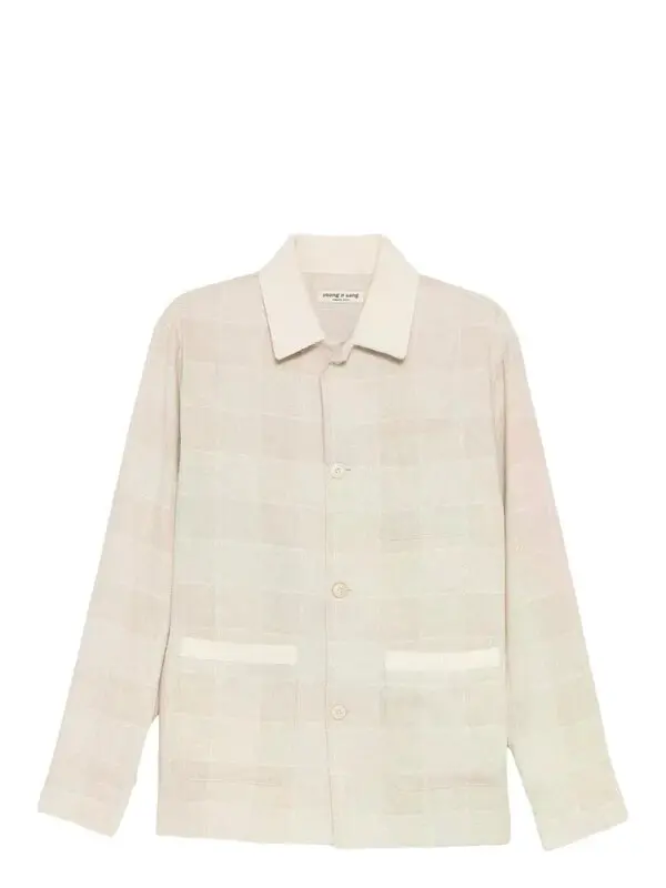 YOUNG N SANG Check-pattern Patch-pocket Jacket - Neutrals