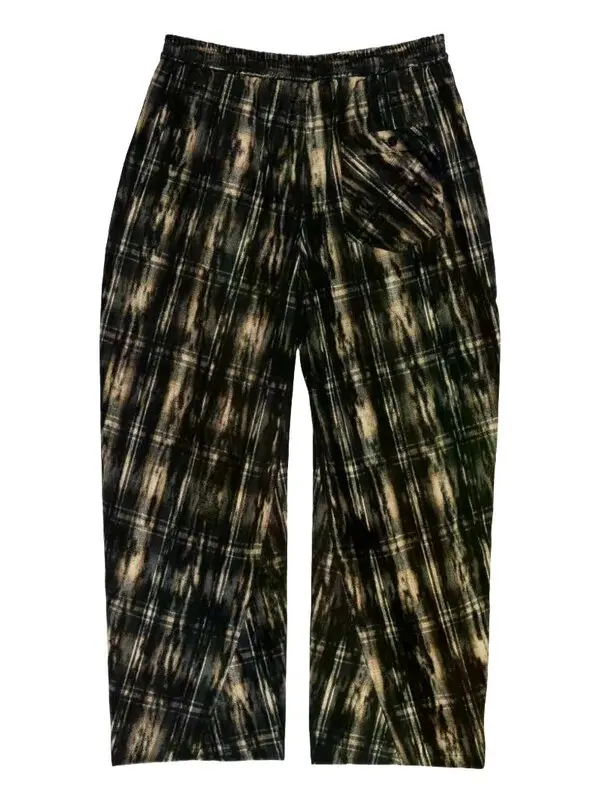 DOUBLET Check-pattern Trousers - Black