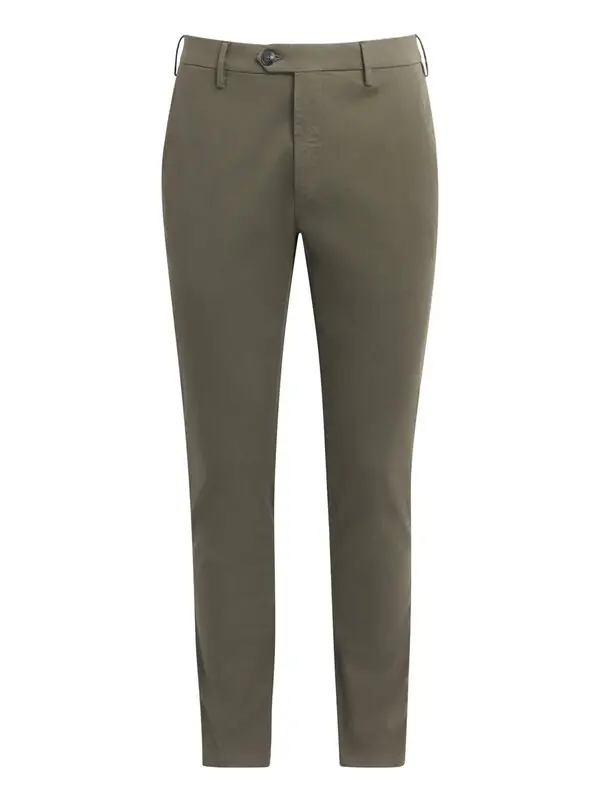 Canali Stretch-cotton Straight Chinos - Green