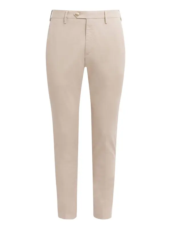 Canali Stretch-cotton Straight Chinos - Beige