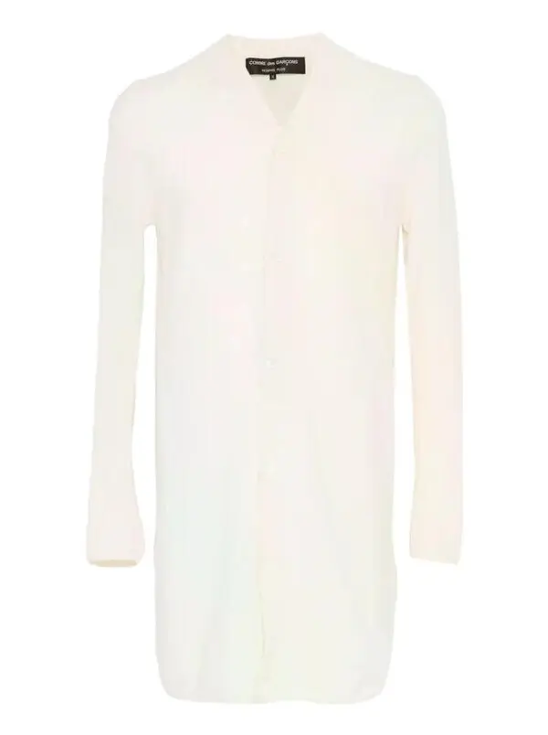 Comme Des Garçons Longline Button-up Cardigan - Neutrals